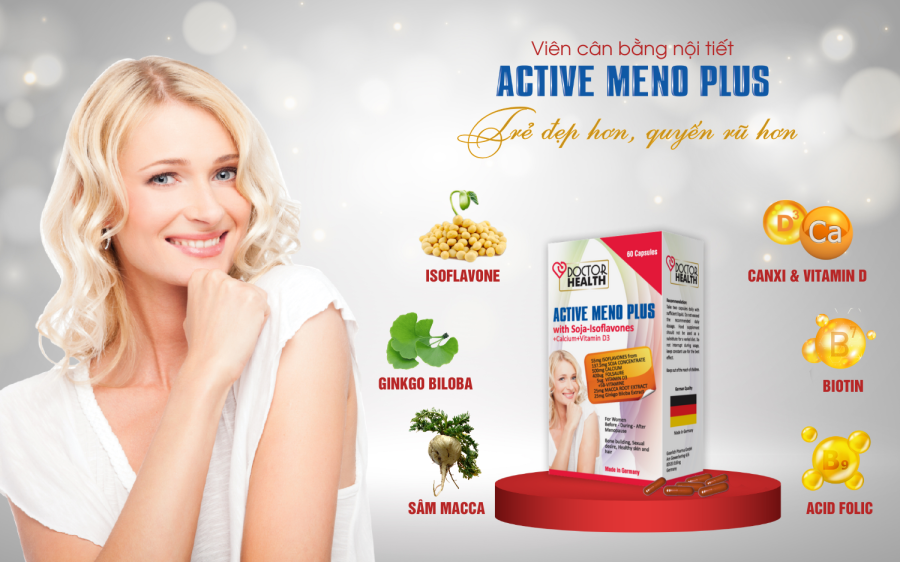 Viên nội tiết Active Meno Plus - Trẻ đẹp hơn, quyến rũ hơn