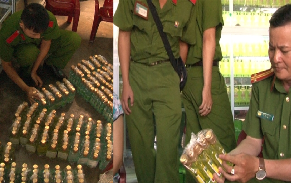 Bắt quả tang cơ sở “biến hóa” hàng trăm lít dầu chổi thành dầu tràm