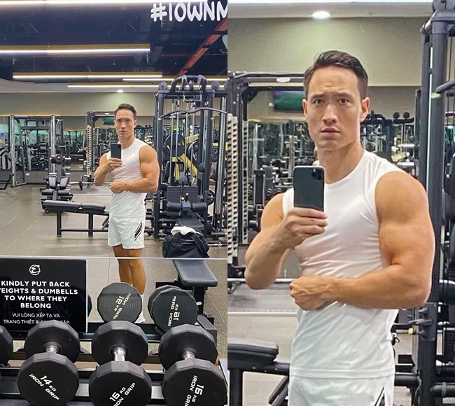 Kim Lý khoe dung mạo điển trai của ông bố bỉm sữa, tiết lộ tập gym để ...