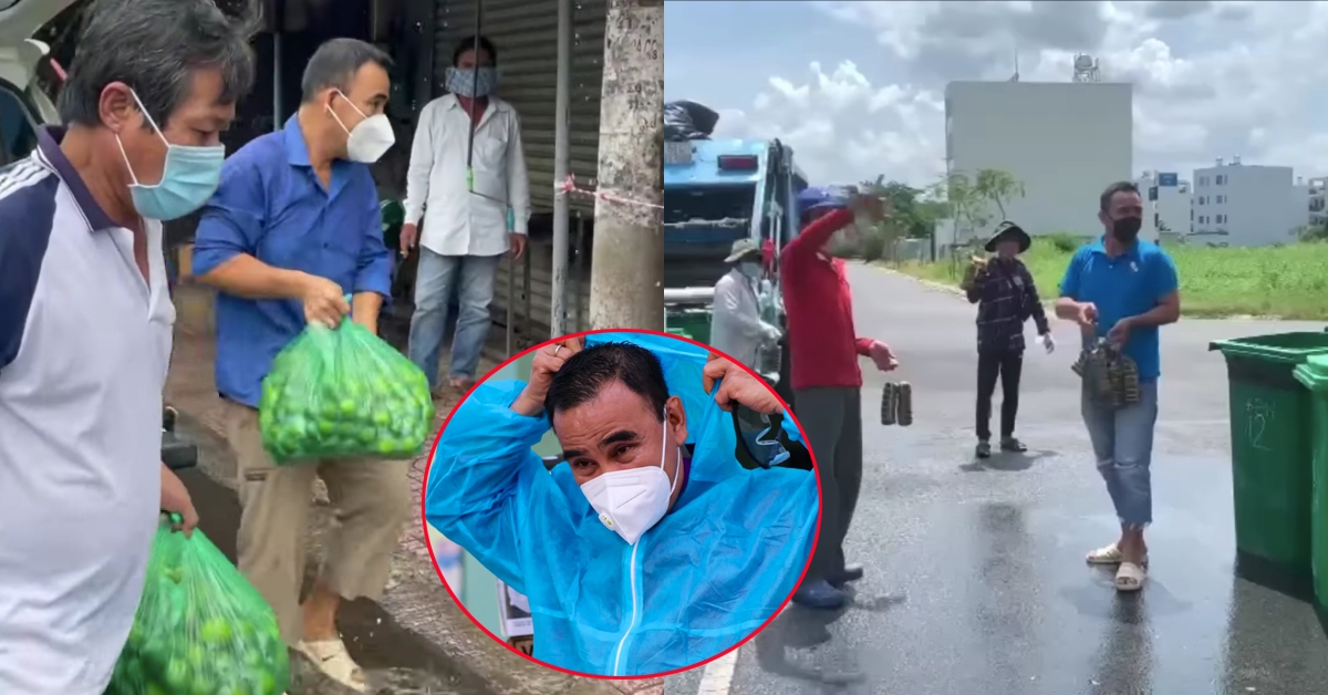 Quyền Linh đi khắp Sài Gòn gửi bánh tận tay cho nhân viên môi trường ...