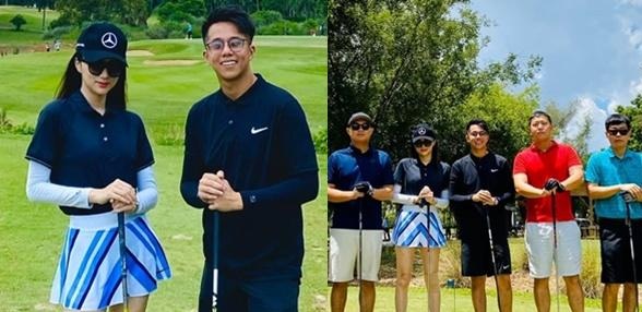 Matt Liu hạnh phúc khoe Hương Giang đạt giải sau 1 năm luyện tập chơi golf