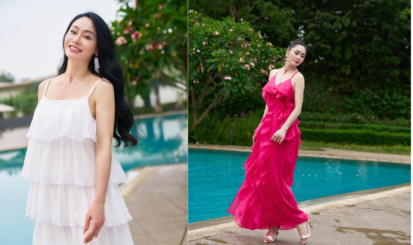 Những kiểu maxi 2 dây vừa trẻ trung vừa duyên dáng giúp Quách Thu ...