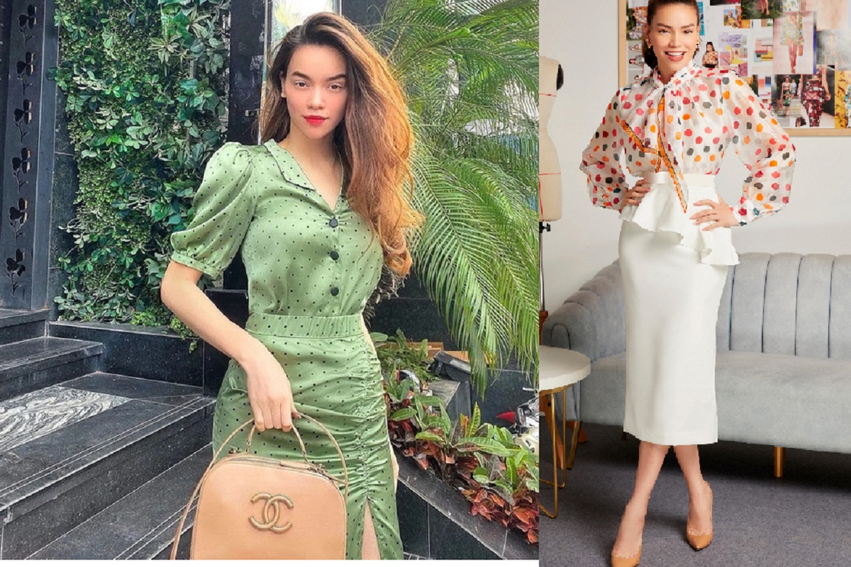 Cuối hè đến công sở, học theo phong cách Hồ Ngọc Hà để tươi trẻ đầy năng lượng với váy áo họa tiết