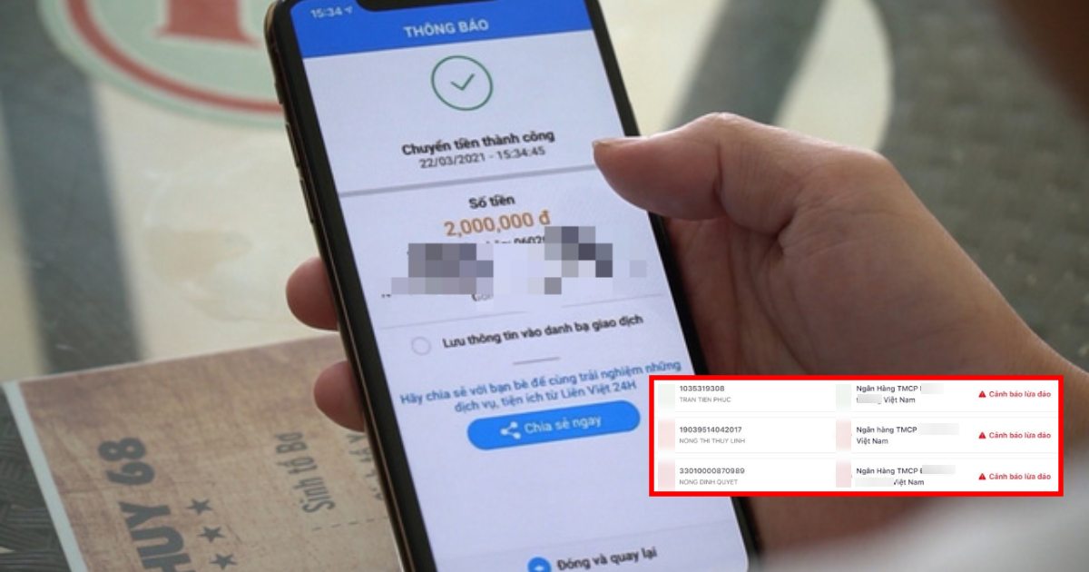 Khi chuyển tiền cho người lạ, trước khi ấn gửi nhớ làm thêm 1 bước để ...