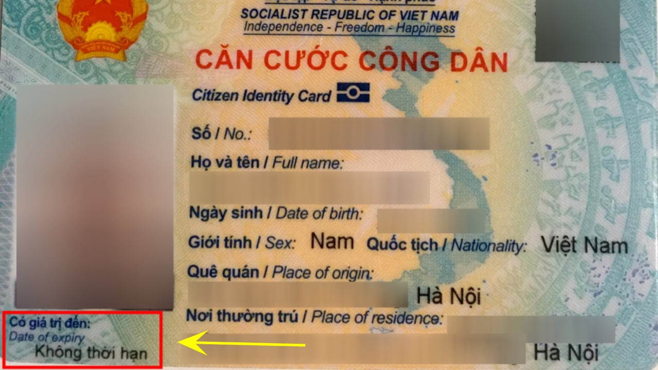Có 1 đối tượng được cấp CCCD có giá trị vô thời hạn, đó là ai?