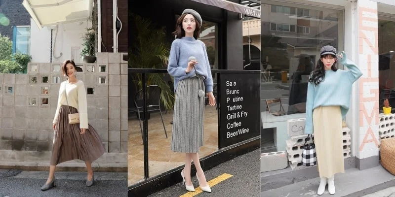 Chân váy dài midi đẹp và thích hợp cho hầu hết chị em mọi lứa tuổi