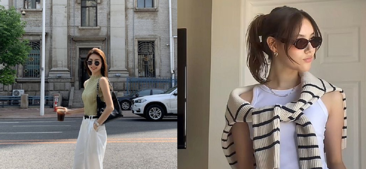 5 cách mix đồ với áo sát nách diện đi làm hay đi chơi đều okela