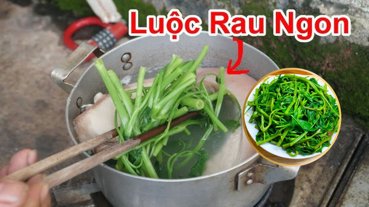 Cách luộc rau muống xanh giòn, để nguội cũng chẳng sợ thâm đen